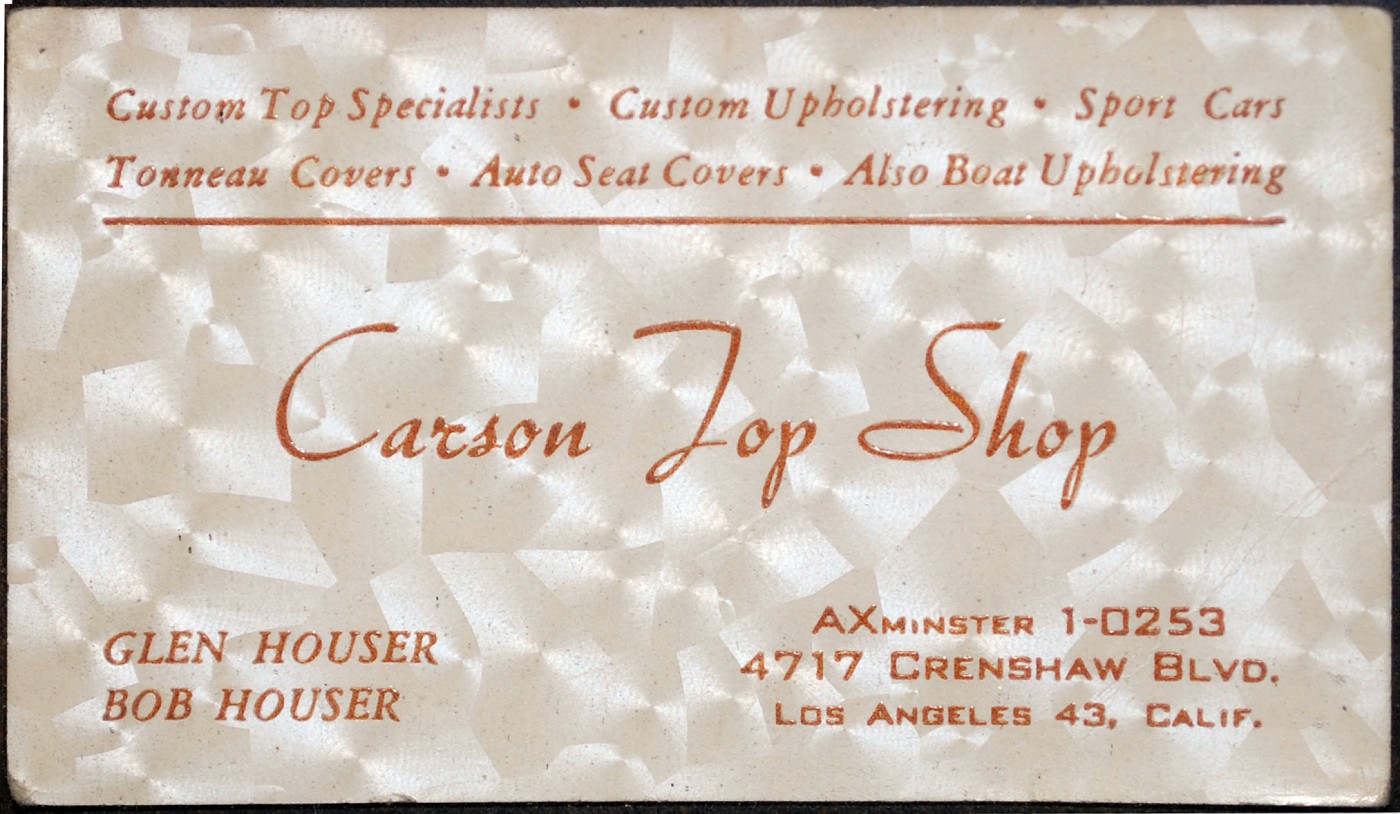 Photo: CarsonTopShopBusinessCard | Carson Interiors and Tops album ...