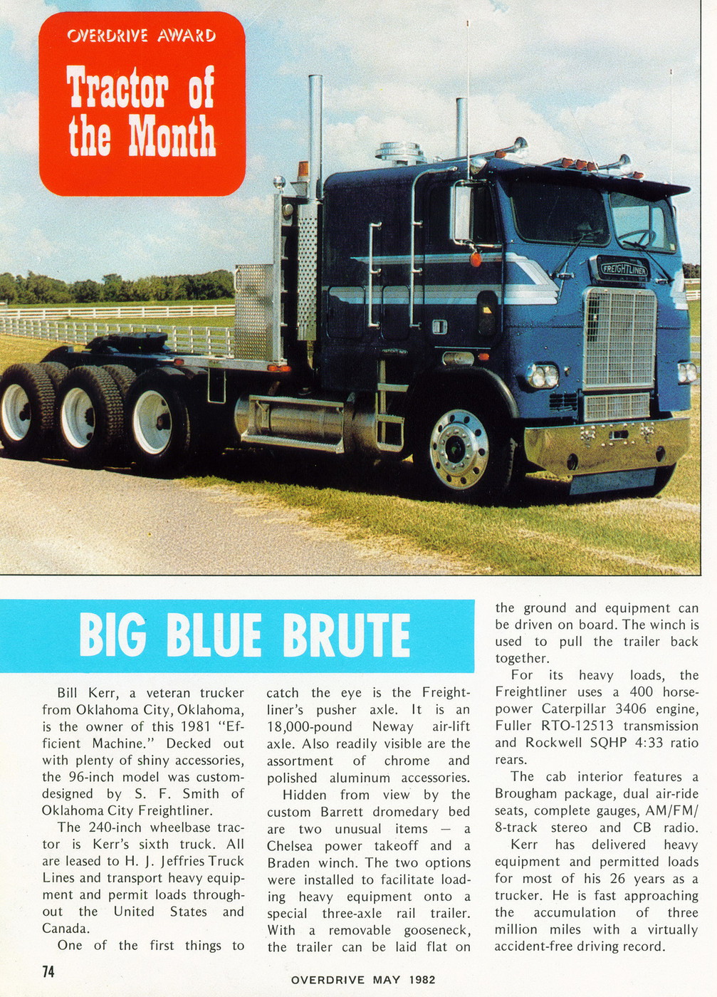 Photo: May 1982 Tractor of the Month | 05 Overdrive Magazine May 1982 ...