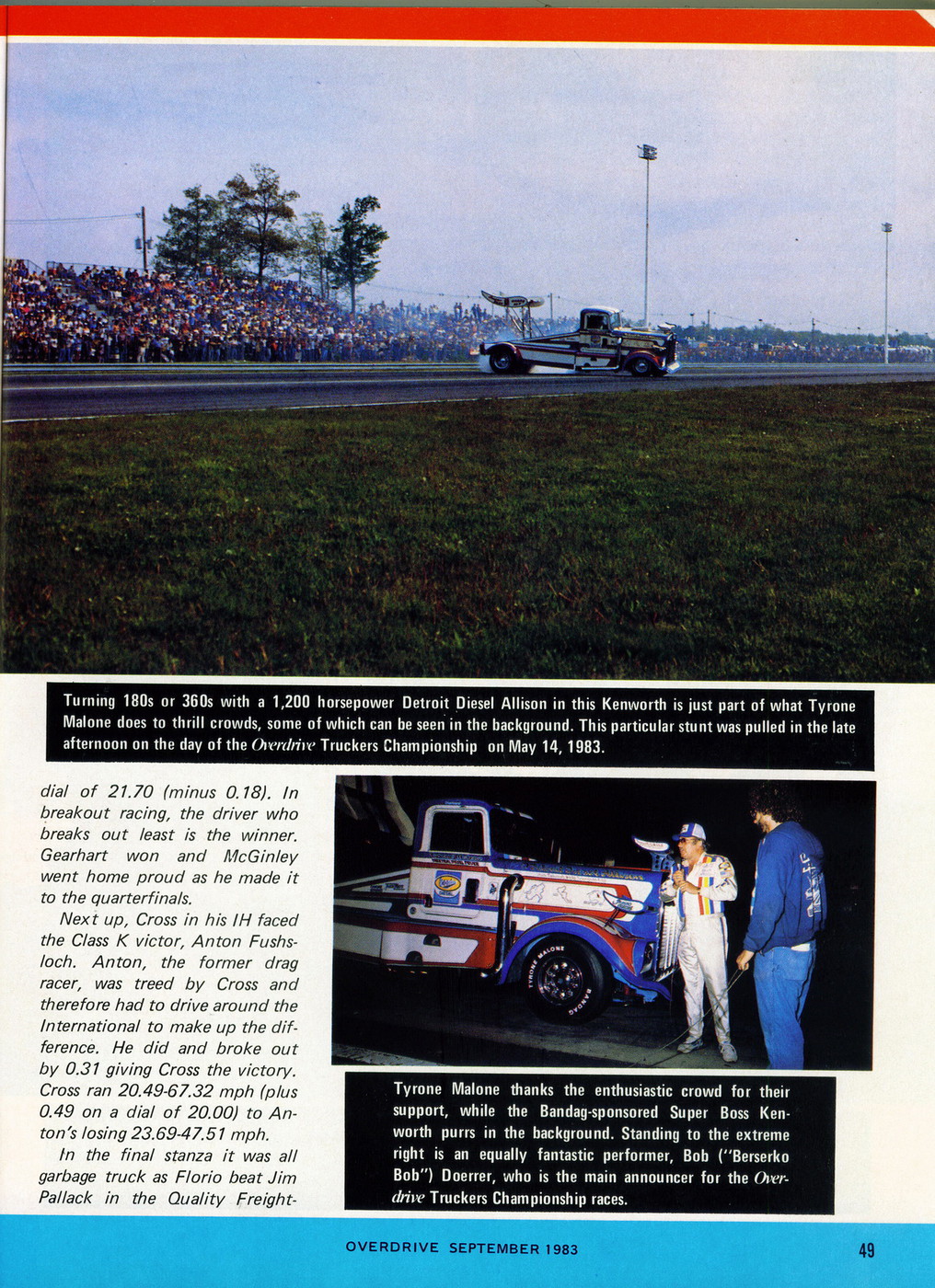 Photo: September 1983 Truck Drag Race Englishtown 14 | 09 Overdrive ...