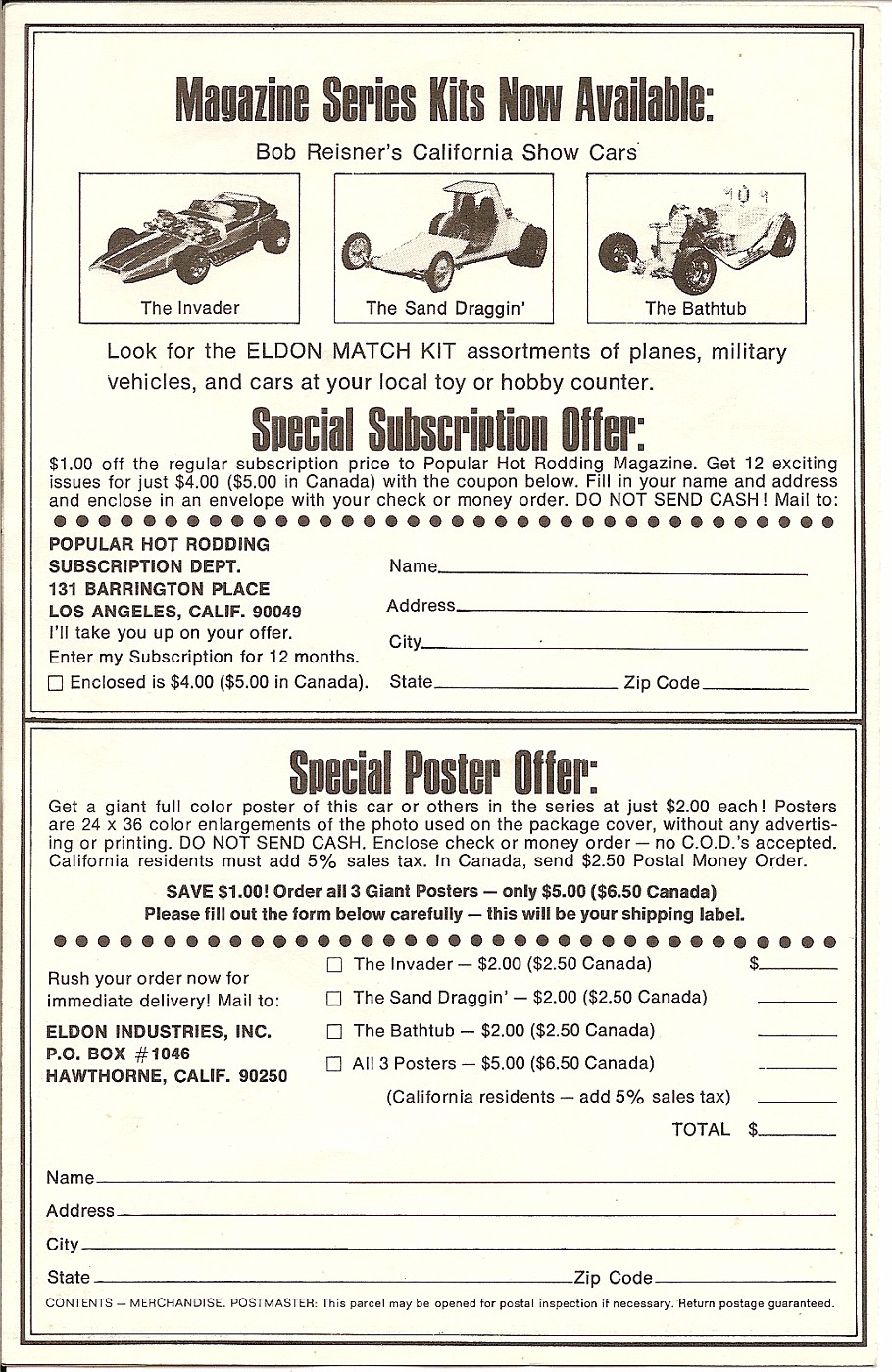 Photo: pg5 | ELDON Bob Reisner's THE BATHTUB #9449-200 album | DRASTIC PLASTICS MODEL CAR CLUB ...