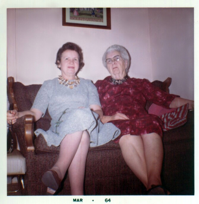 Photo: Velma Carter Bush & Maude Coss Abel at Maude's house on N ...