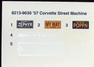 Photo: 1957 Chevrolet Corvette Streetmachine Decals | AMT 1957 ...
