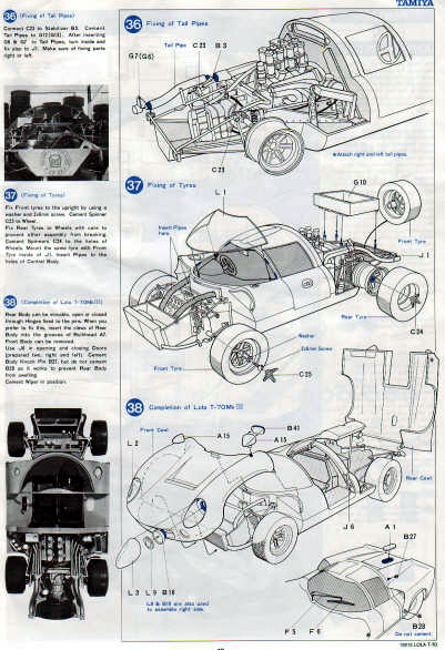 Photo: Lola instructions 0013 | Tamiya Lola T-70 Mk III 1:12 scale ...