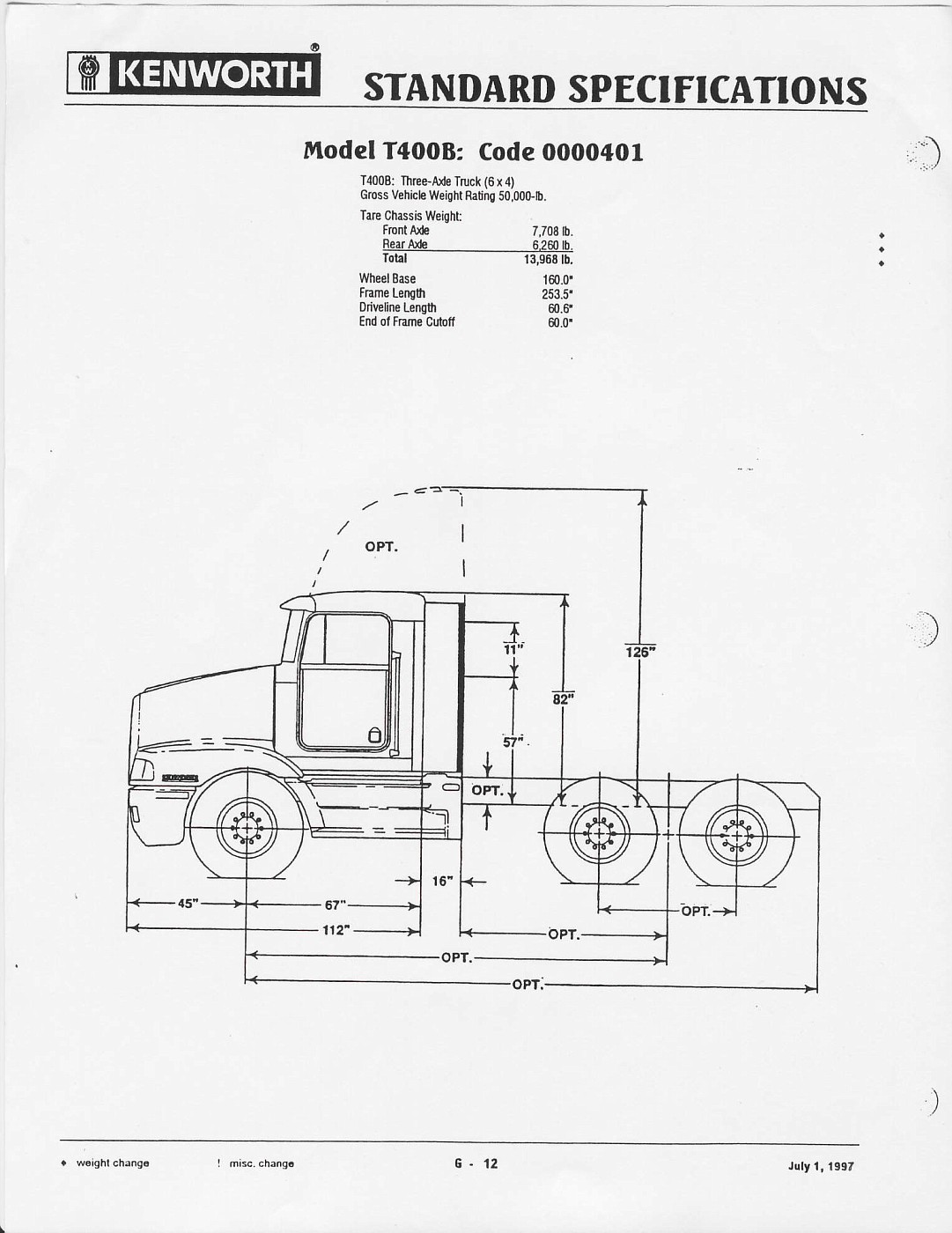 Photo: KWspec1997-04 | Kenworth Spec-sheets 1997 album | Dutch Model ...
