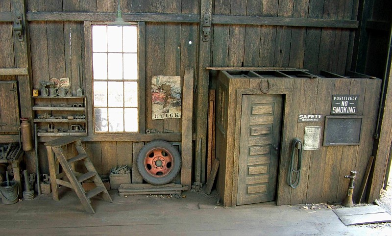 Photo: View of shop foreman's office and general clutter. | Doane ...