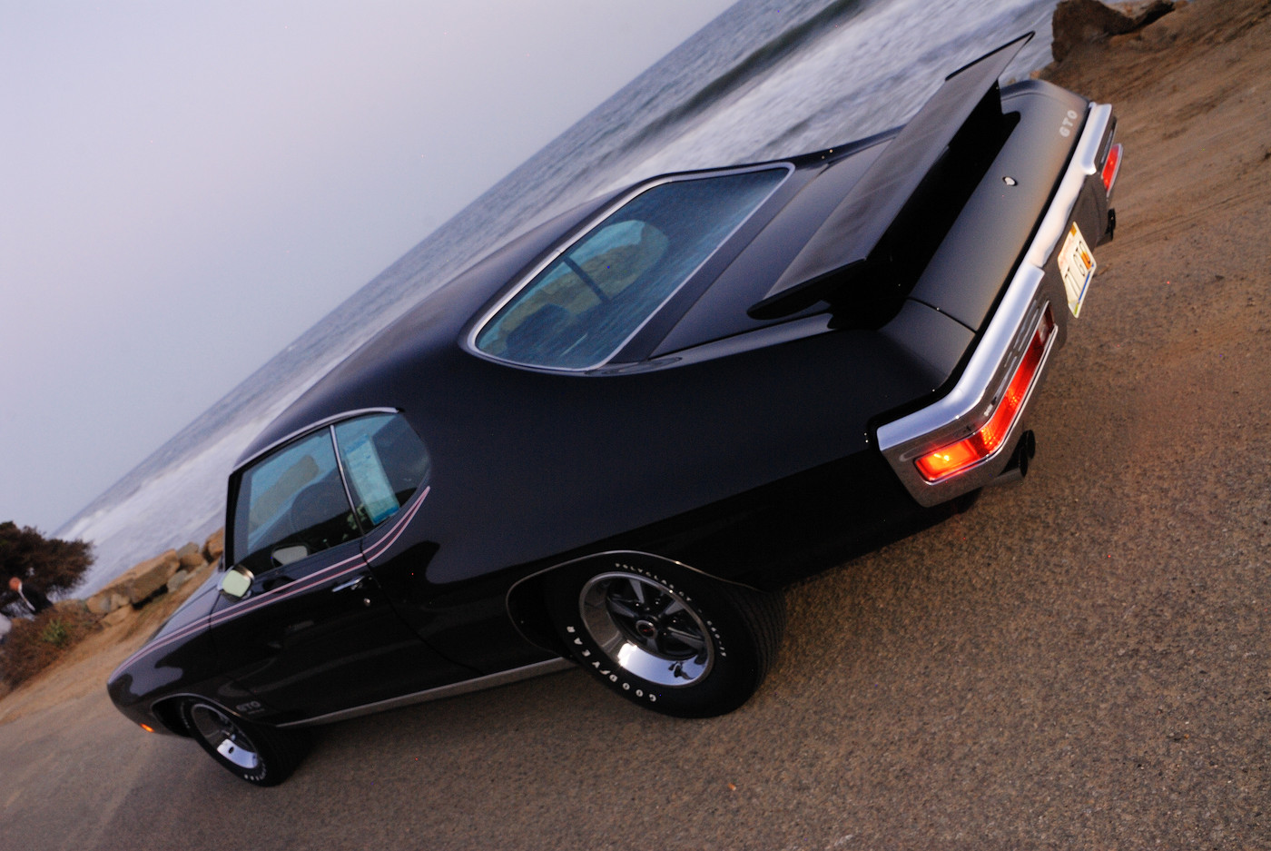 Photo: 02 1970 Pontiac GTO 455 HO high rear three quarter at dusk DSC ...