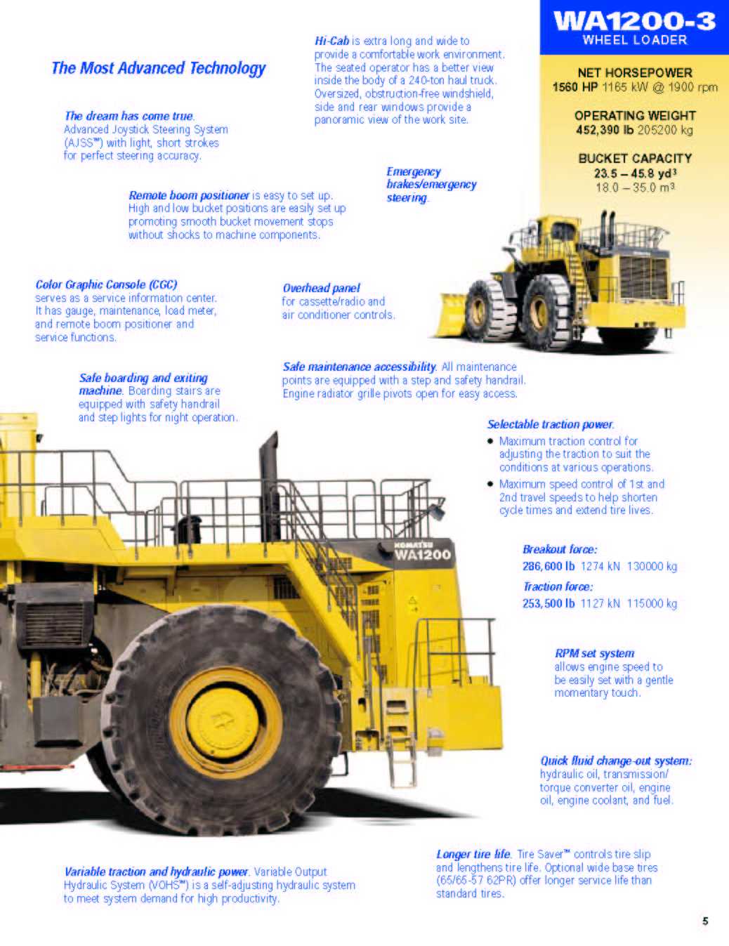 Photo: WA1200-3Specification 05 | Komatsu WA1200-3 album | Dutch Model ...