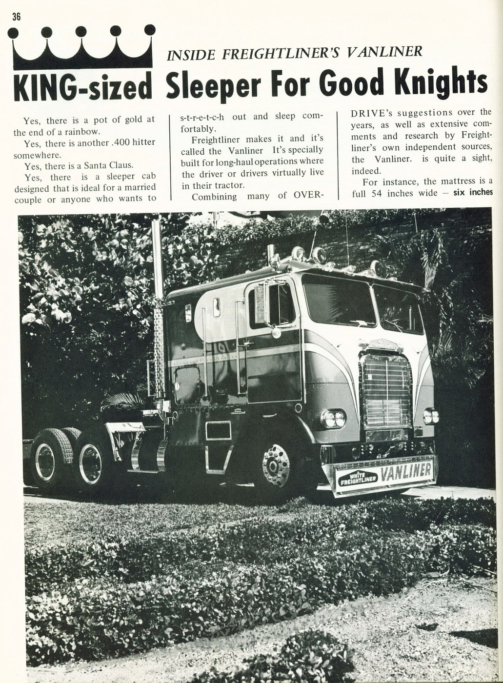 Photo: March 1969 Freightliner Vanliner 1 | 03 Overdrive Magazine March ...
