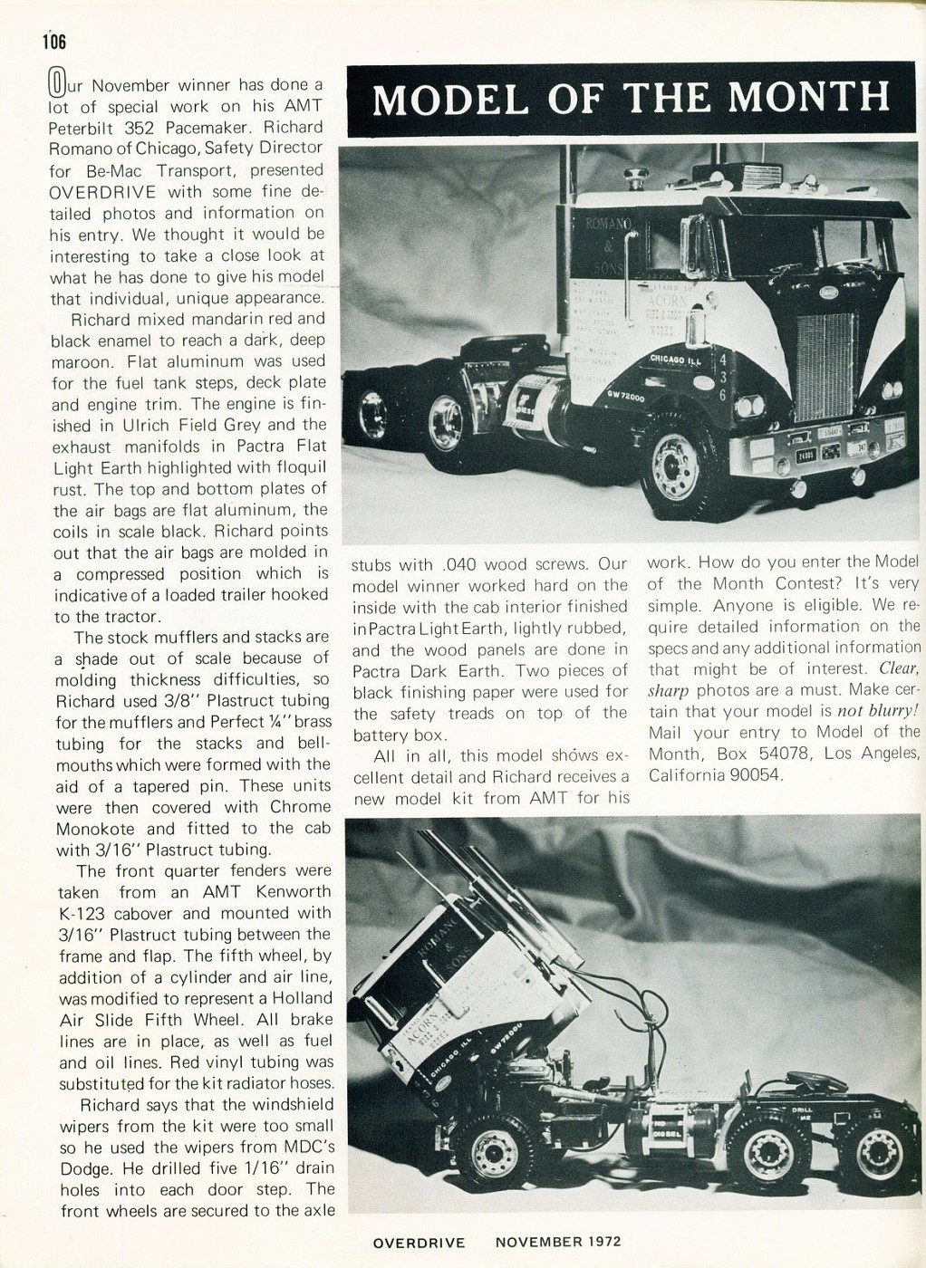 Photo: November 1972 Model of the Month | 11 Overdrive Magazine ...