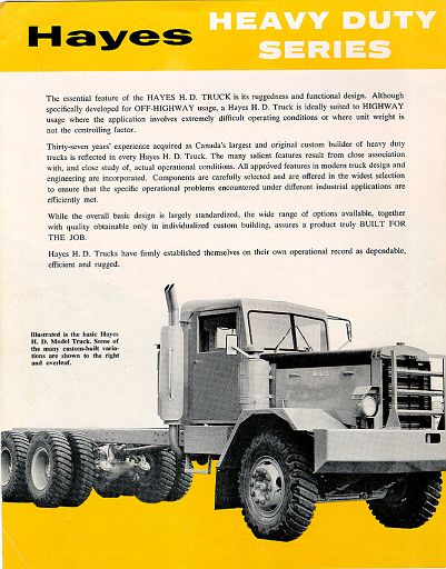 Hayes Heavy Duty Trucks and Tractors 1960 album | Dutch Model Truck ...