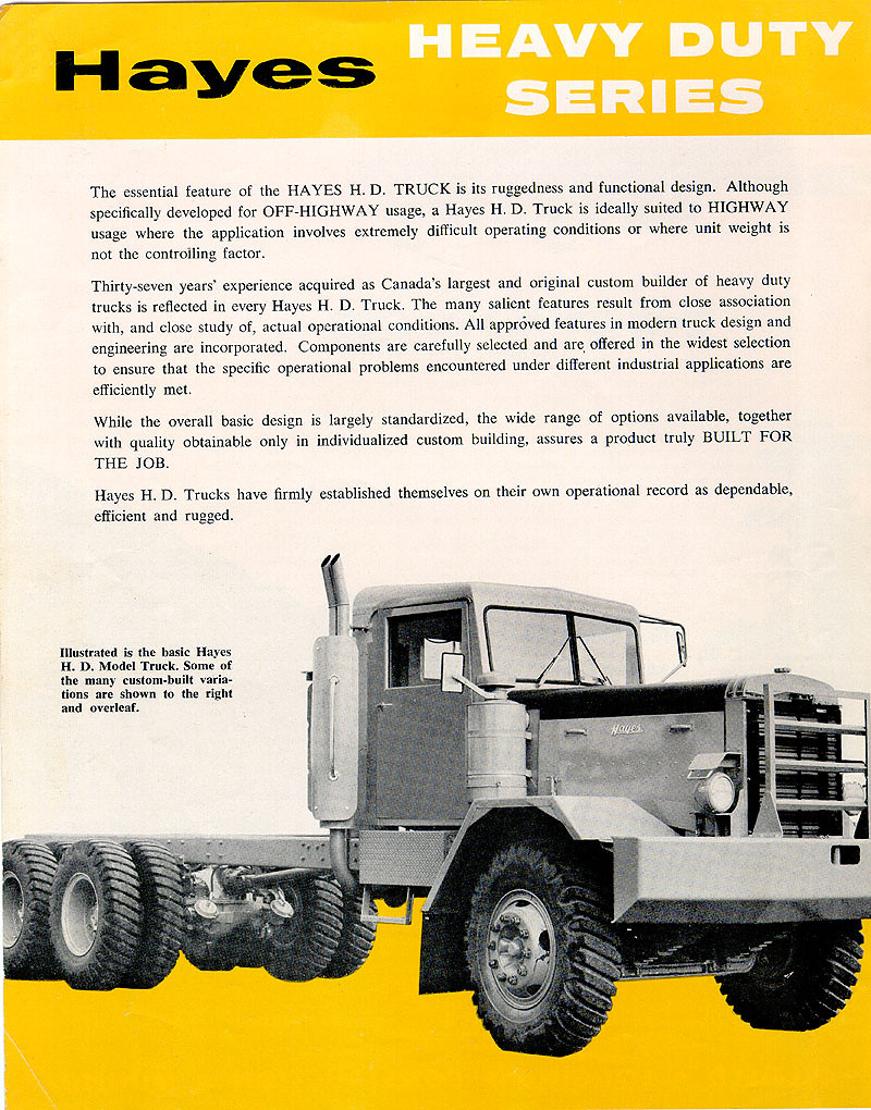 Hayes Heavy Duty Trucks and Tractors 1960 album | Dutch Model Truck ...