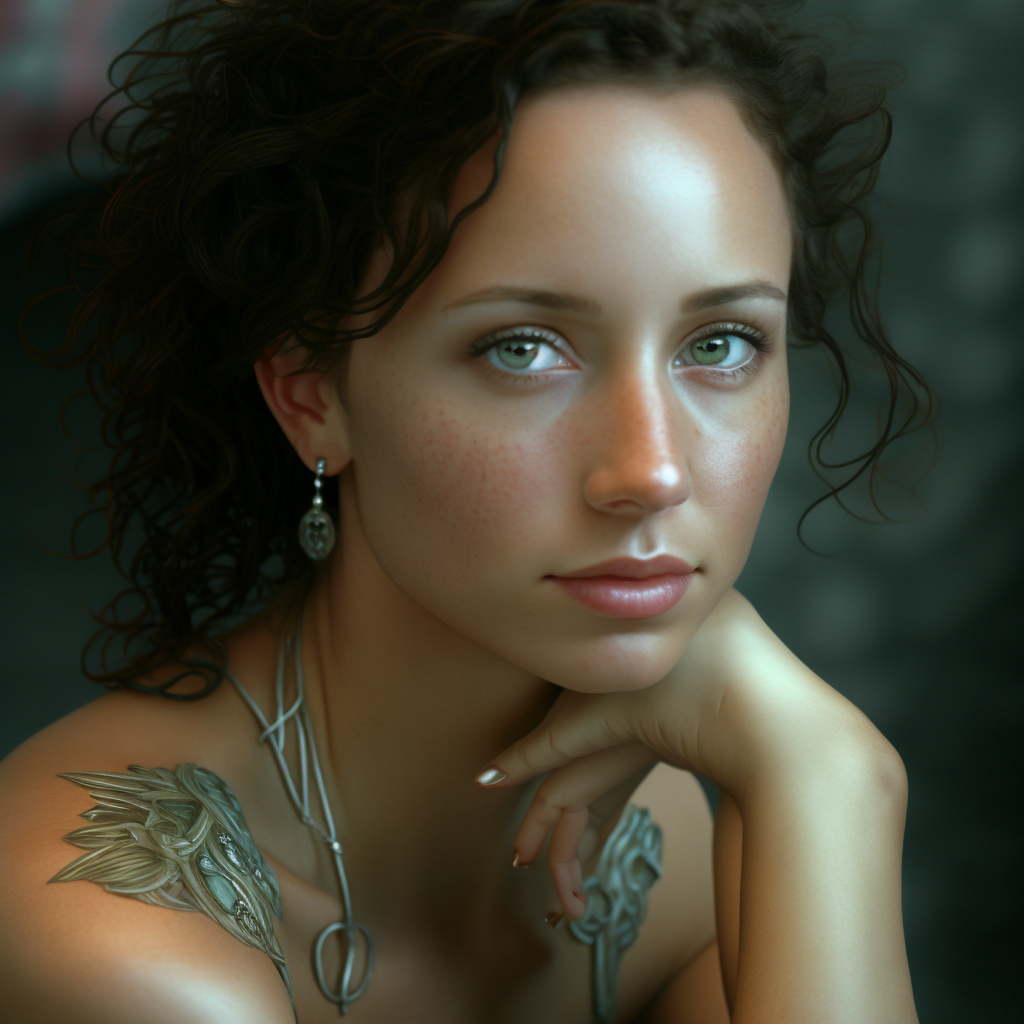 Photo: jacques aesthetic light skin clevage showing 8k super detailed ...