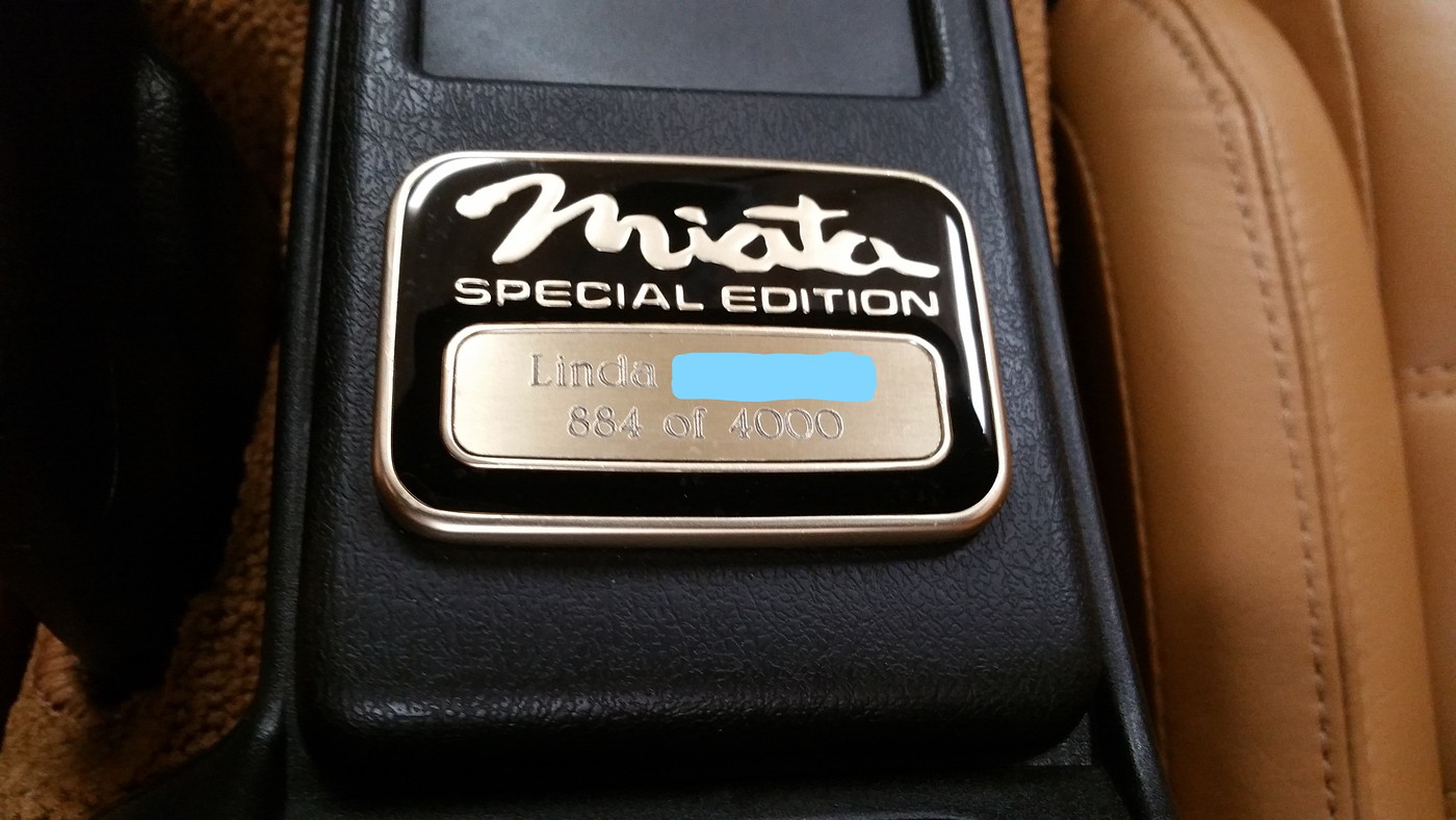 MX-5 Miata Forum - 91 BRG plaque text/font size