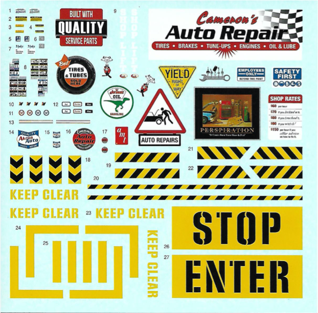 Photo: decals | AMT Get On Up 2-Post Hydraulic Lift #AMTPPO17M/12 album ...