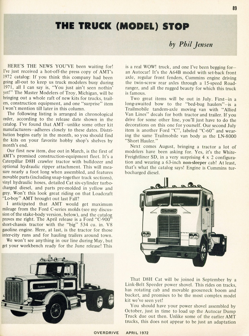 Photo: April 1972 The Truck( Model) Stop 1 | 04 Overdrive Magazine ...