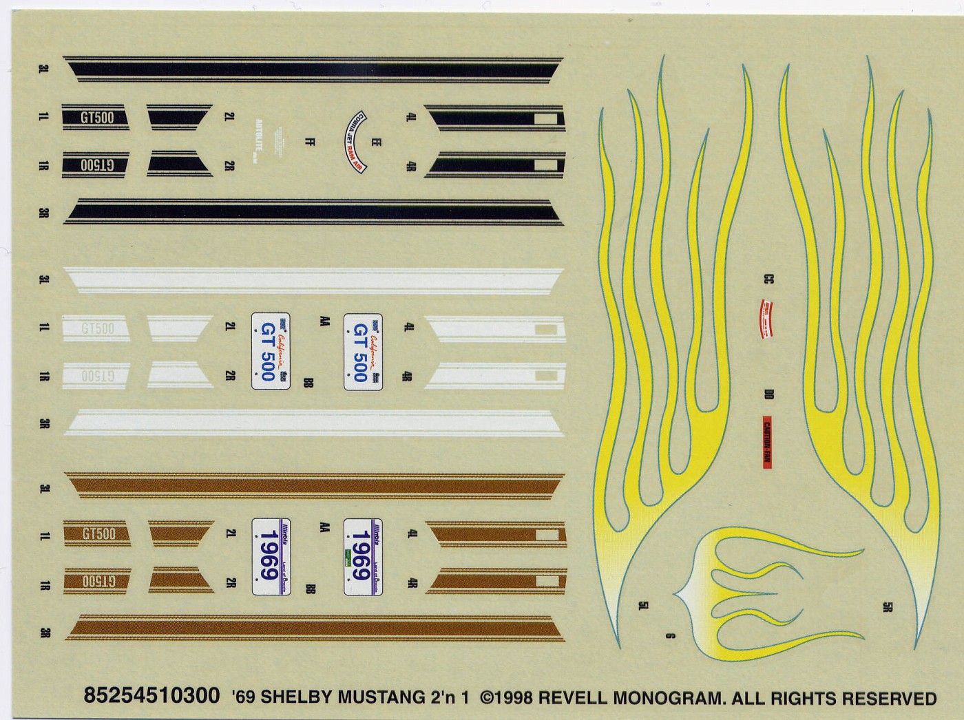 Photo: 1969 Ford Shelby Mustang Decals | RM '69 Shelby Mustang #85-2545 ...