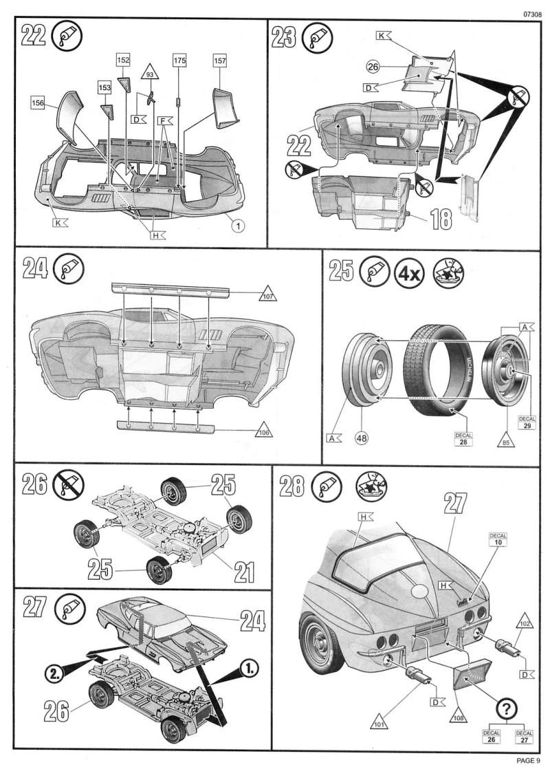 Photo: 1967 chevy corvette coupe 07308 revell page 9 | REVELL '67 ...
