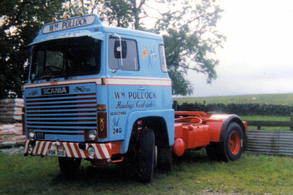 Photo: PSM 311S Scania 111 4x2 unit | Wm. Pollock Transport, Cumnock ...