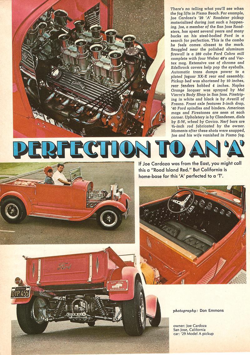 Photo: Joe Cardoza Roadster January 1969 issue of HOT ROD | JOE CARDOZA ...