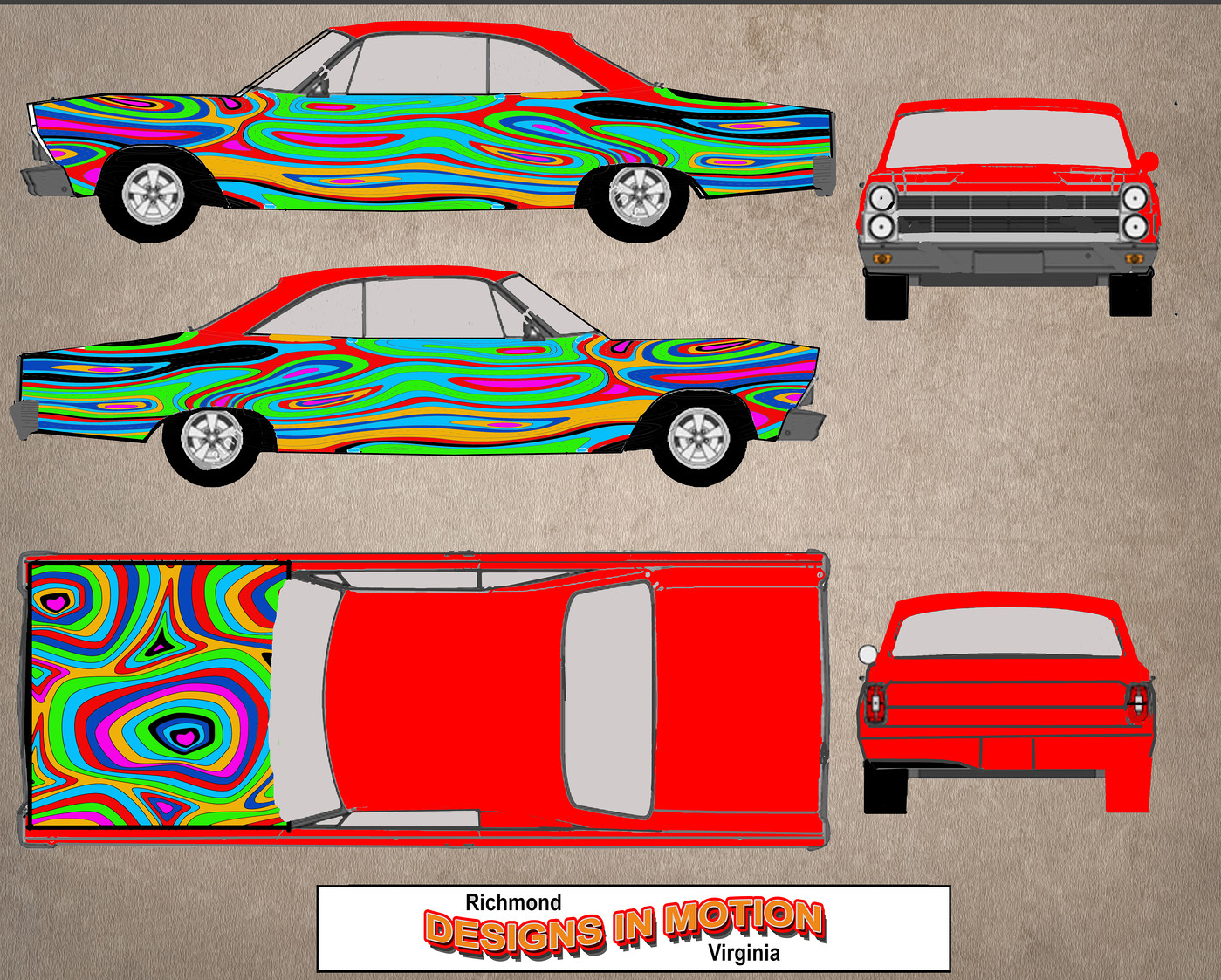 Photo: pshyco ford fairlane 500gt coupe 1966-template 4 5inch-small ...