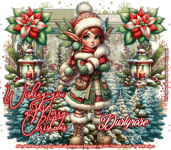 Photo: Dustyrose-WishingUMerryXmas-KK36-TKD | Wishing U A Merry Xmas ...